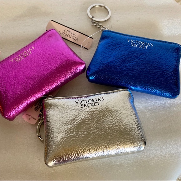 Victoria's Secret | Bags | Victorias Secret 3 Card Case Blue Pink ...
